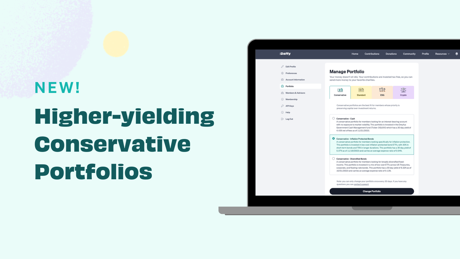 Better Yields on Daffy Conservative Portfolios