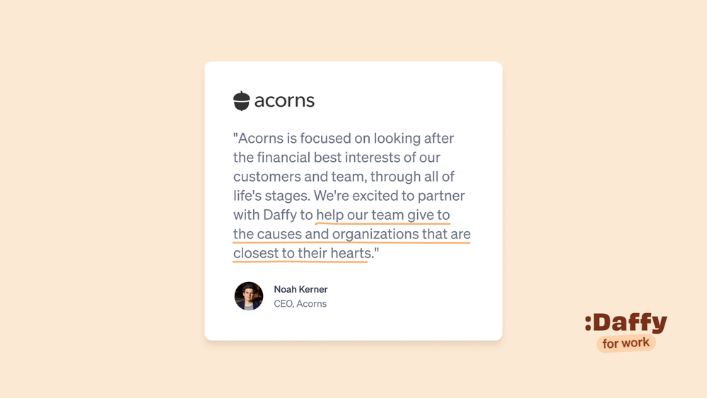How Acorns Launched A Successful Workplace Giving Program